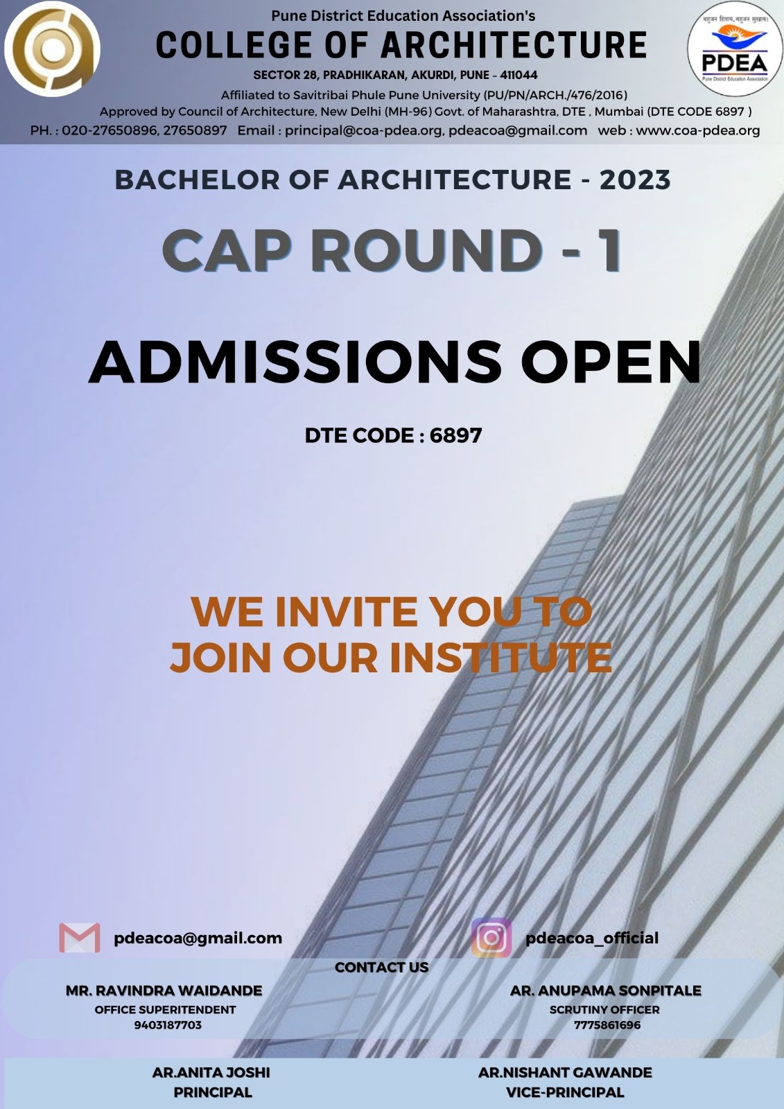 PDEA:: COA, Akurdi,Pune.